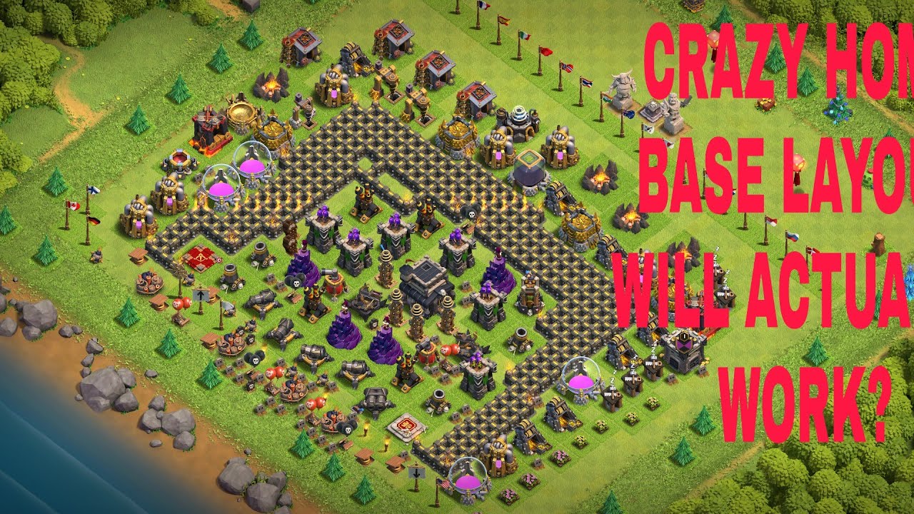 Clash Of Clans crazy base layout actually work? - YouTube
