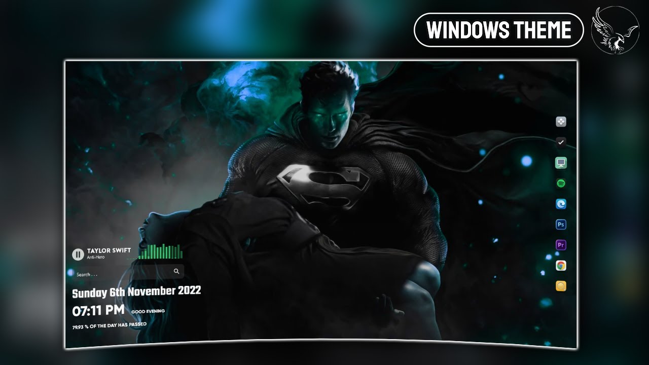 Super Man Theme (My Favorite!) |Best Windows Theme |Windows ...