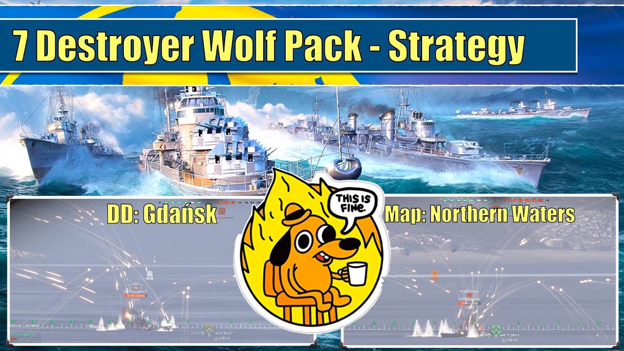 7 Destroyer Wolf Pack Strategy Clan Battles Map Northern Waters # ...