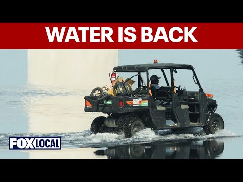 Water begins flowing into Lincoln Memorial Reflecting Pool after renovations