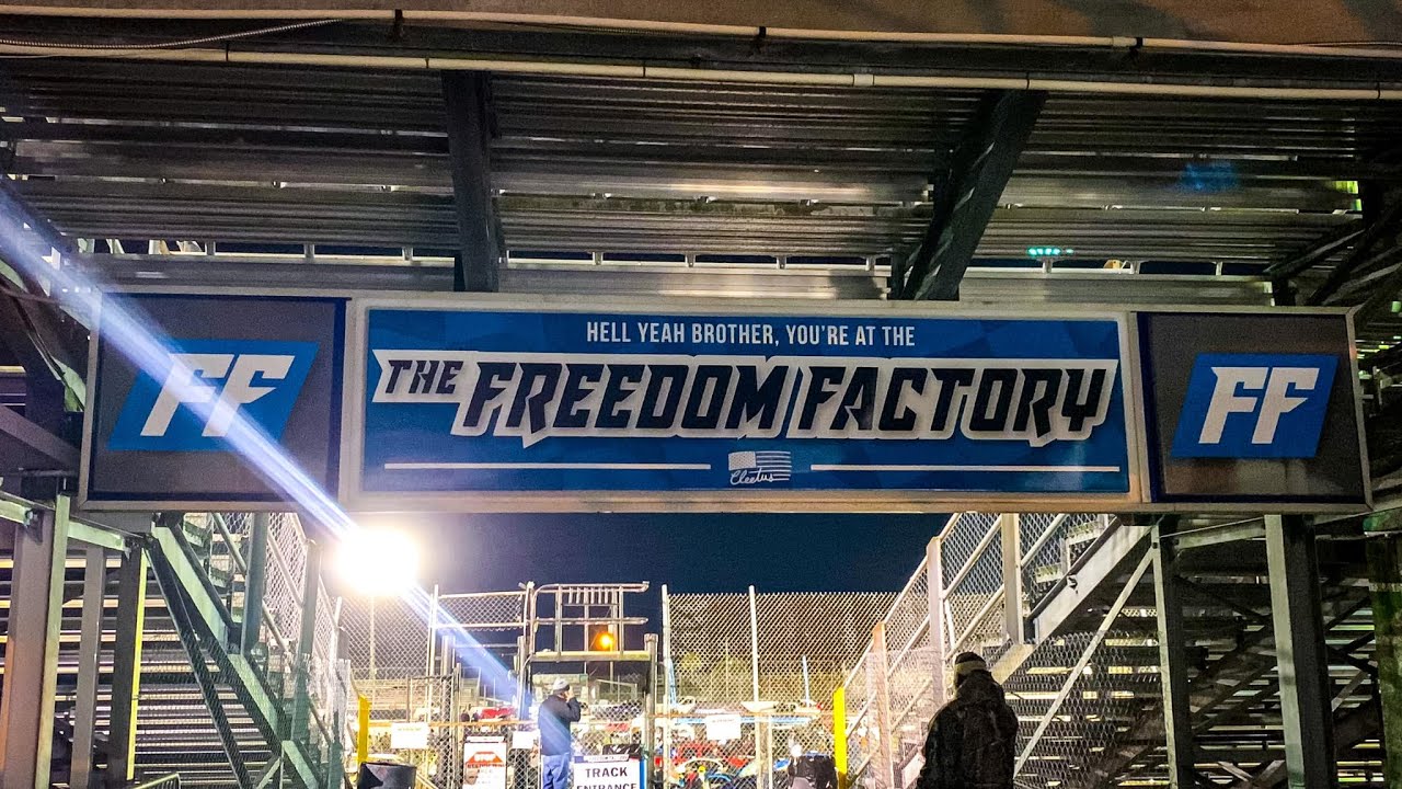 Cleetus McFarland's Freedom Factory soft opening car show - YouTube