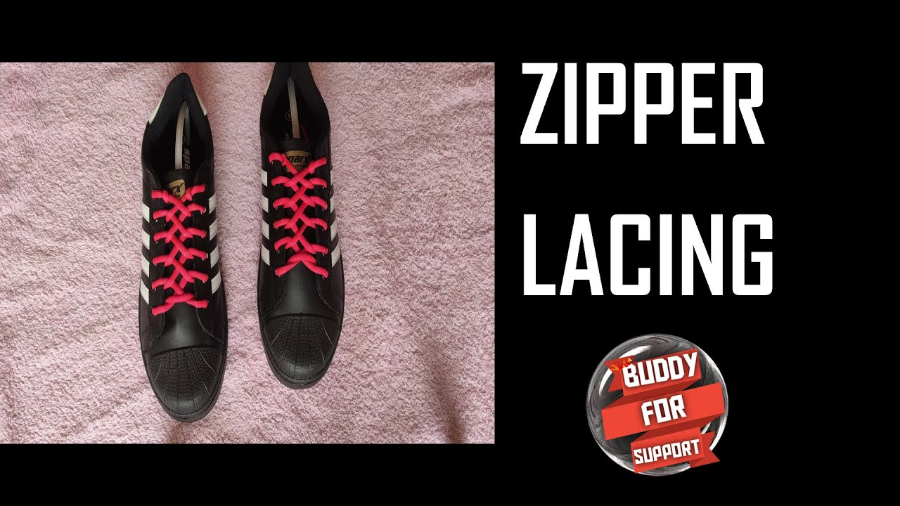 How To Zipper Lace Shoes - Zipper lace step by step - Buddy for Support ...