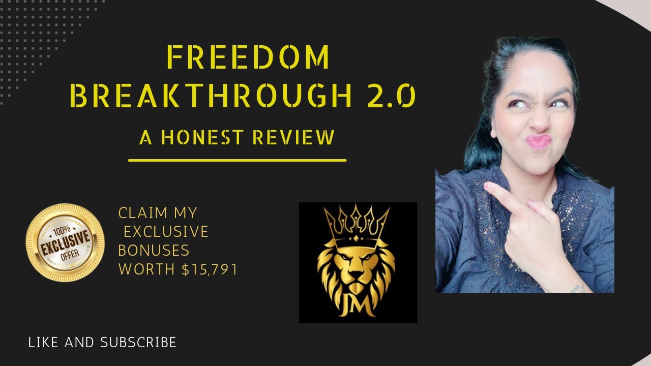 Freedom Breakthrough 2.0 honest review, with 15k bonuses - YouTube