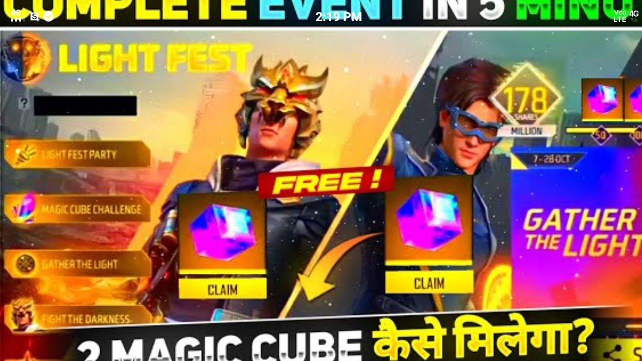 FREEFIRE NEW EVENT| HOW TO COMPLETE LIGHT FEST EVENT| 7 OCTOBER NEW ...