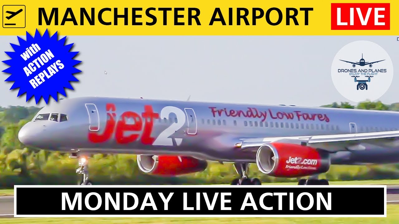 Monday Evening Plane Spotting from Manchester Airport - YouTube