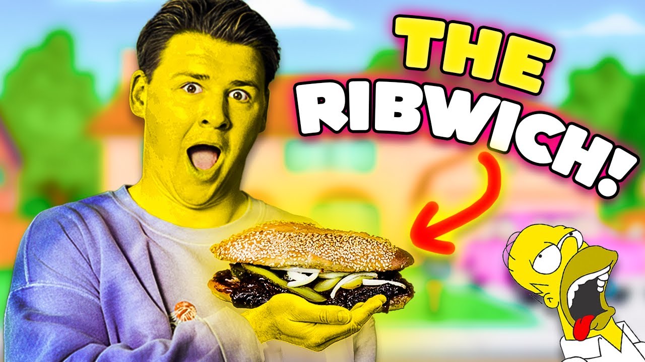 AIL-GREU RIBWICH THE SIMPSONS! 🤤🥖 RECREATING THE SIMPSONS RIBWICH! 🤤🥖 ...