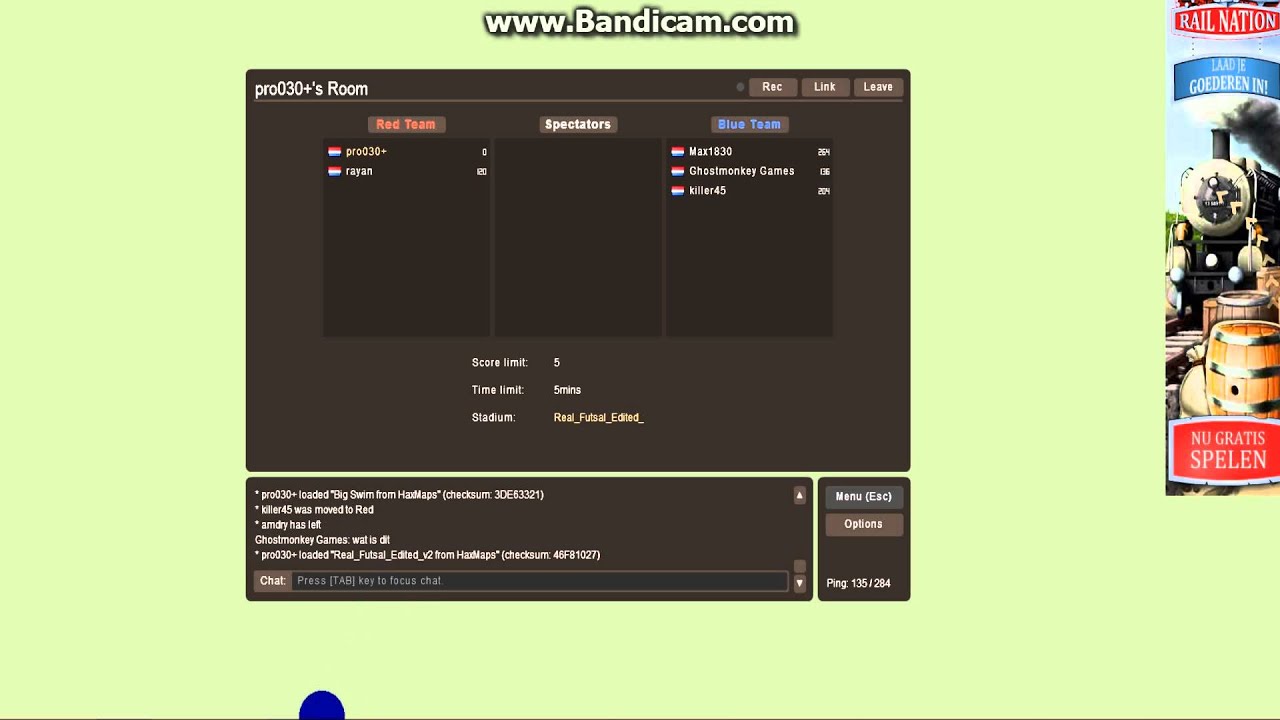 haxxball #1 met killerrrr - YouTube