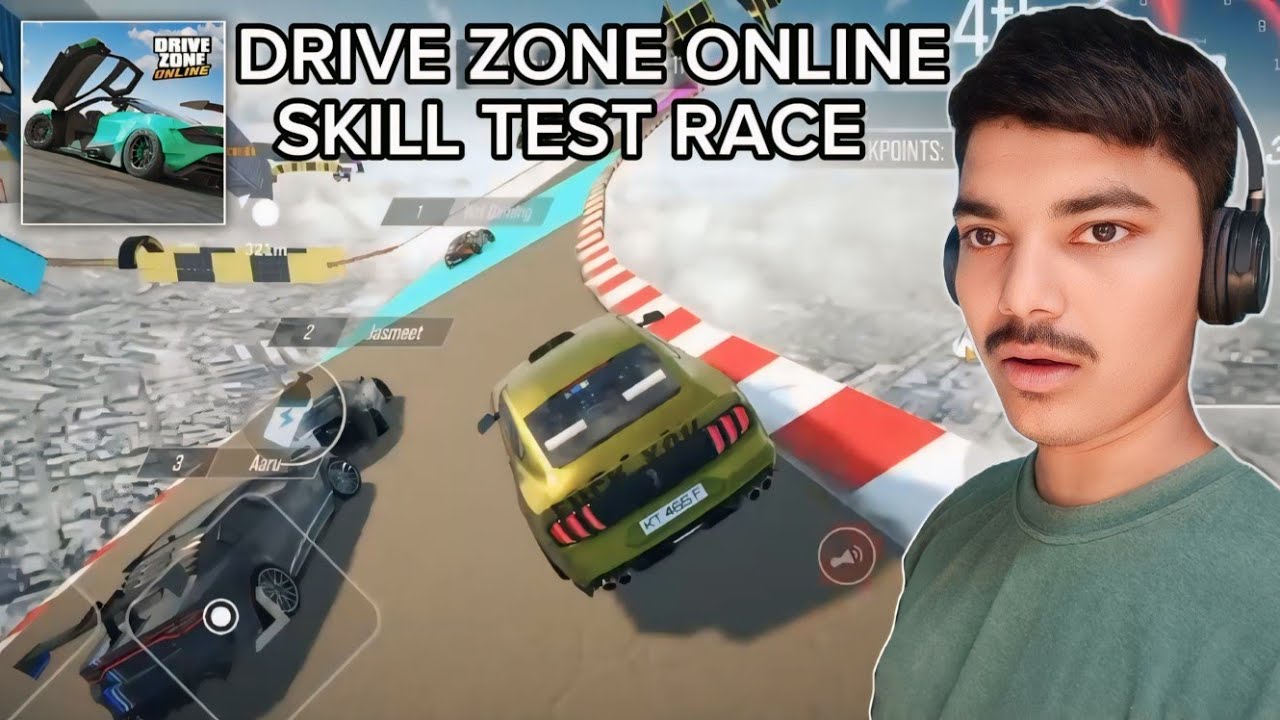 DRIVE ZONE ONLINE ) SKILL TEST RACE IN drive zone online game - YouTube