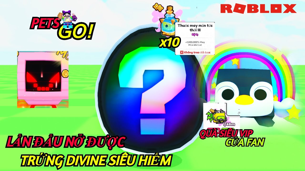 ROBLOX - LẦN ĐẦU NỞ TRỨNG DIVINE SIÊU HIẾM VÀ MỞ QUÀ FAN ĐƯỢC PET SIÊU ...