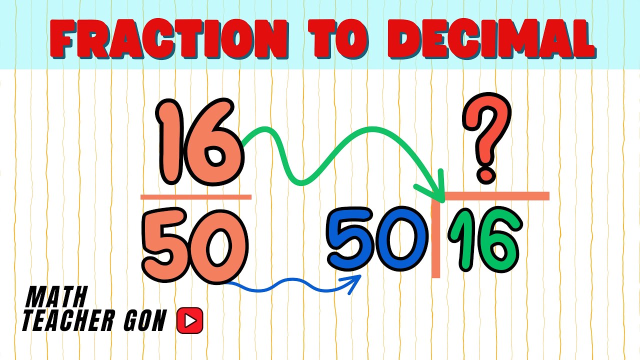 Fractions to Decimals - Converting Fraction to Decimal - YouTube