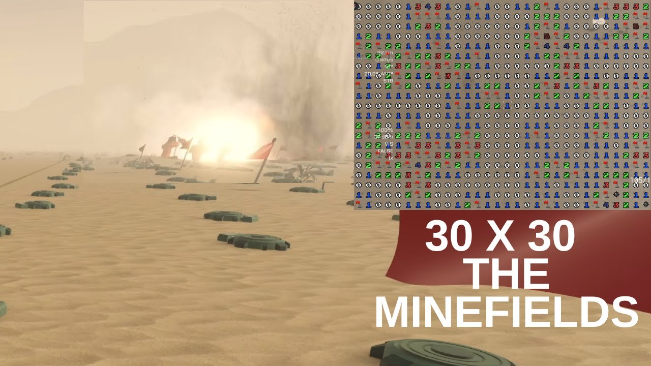 Roblox The Minefields - 30x30 Multiplayer gameplay - YouTube