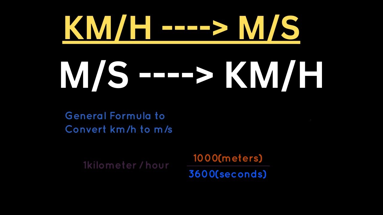 Converting Kilometers To Meters Per Second YouTube Converting Kilometers To Meters Per Second YouTube