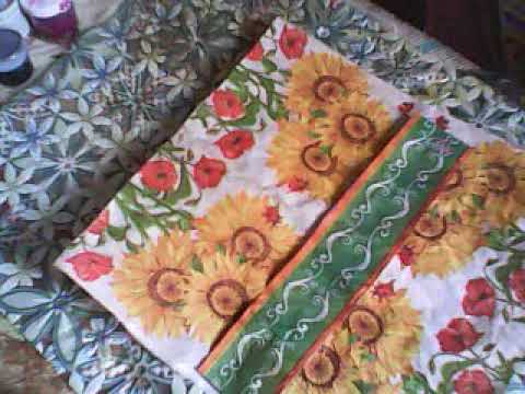 Decoupage of brown paper bags. Just an idea! - YouTube