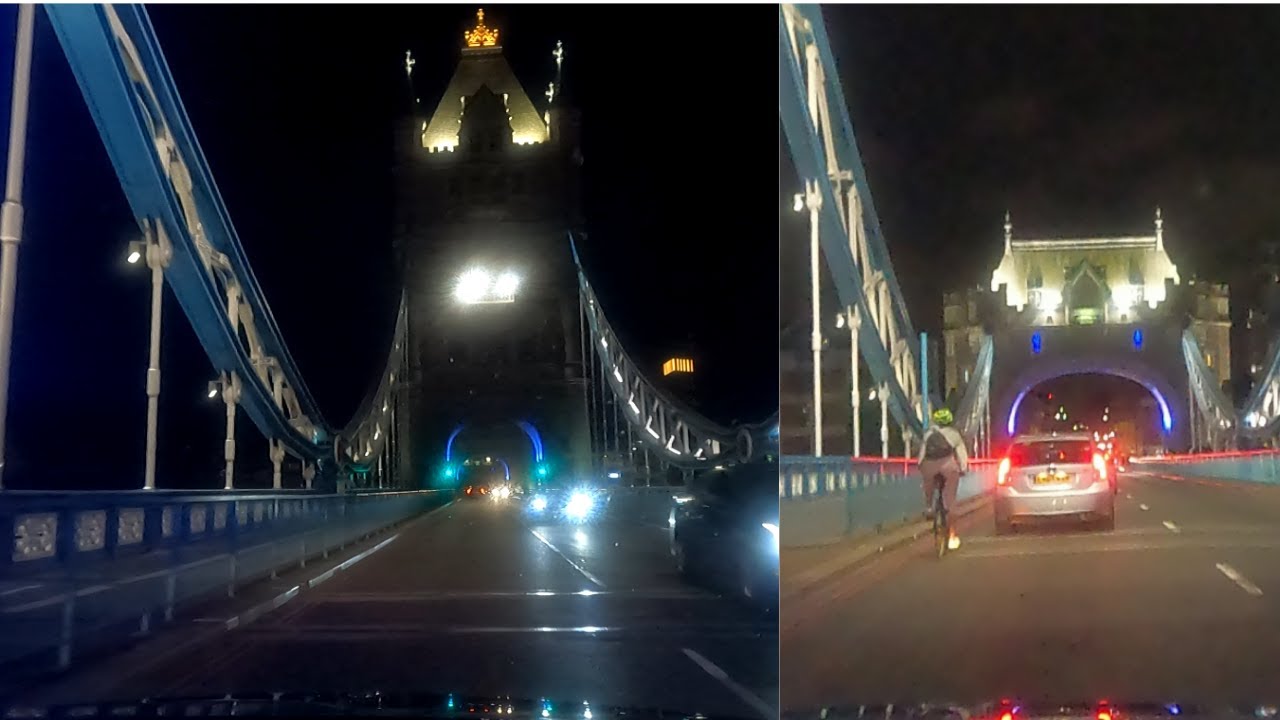 Driving through the Tower Bridge London at night. 2.1M views #short ...
