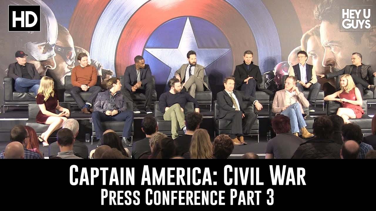 Captain America: Civil War Press Conference - Part 3 - YouTube