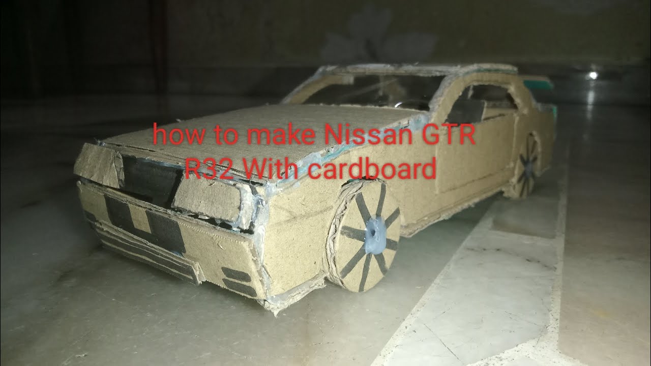 how to make Nissan GTR R32 With cardboard easy way - YouTube