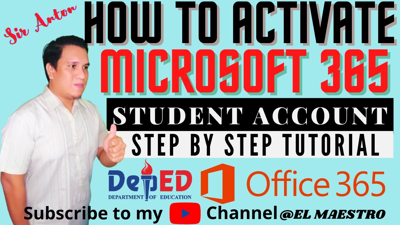 HOW TO ACTIVATE DEPED OFFICE 365 ACCOUNT FOR STUDENTS - YouTube