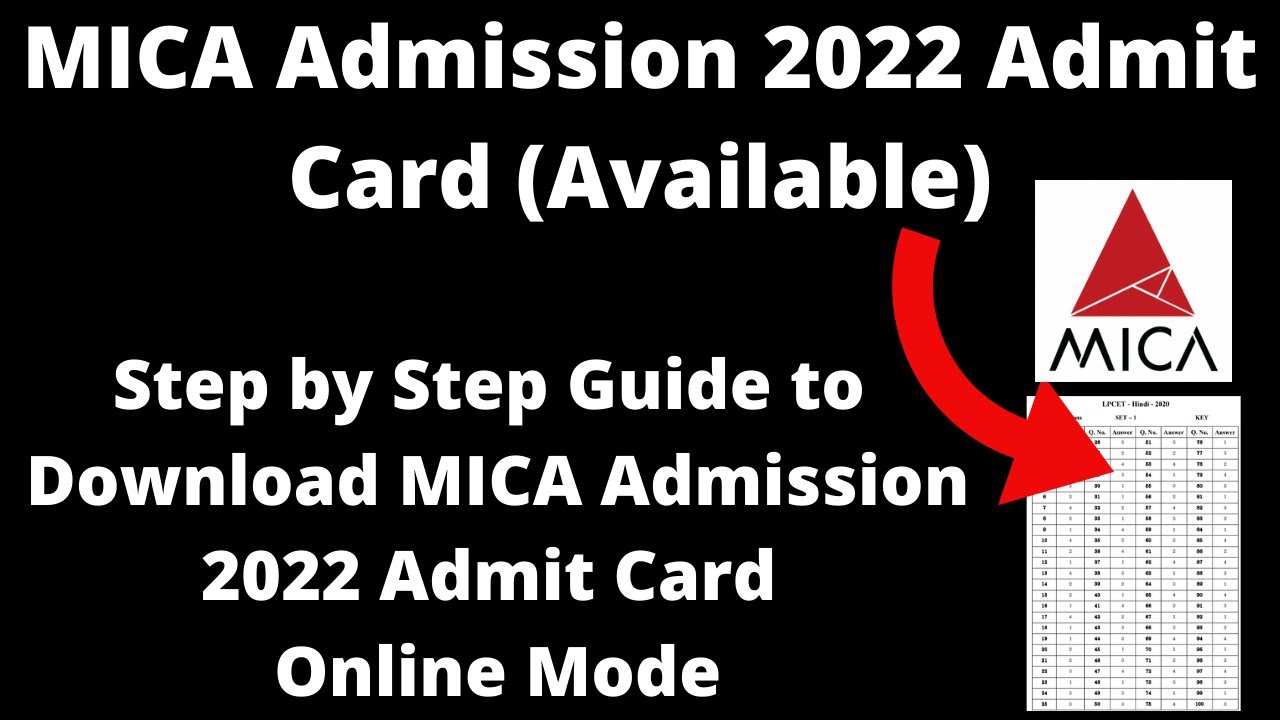 MICA Admission 2022 Admit Card (Available) - How to Check MICA ...
