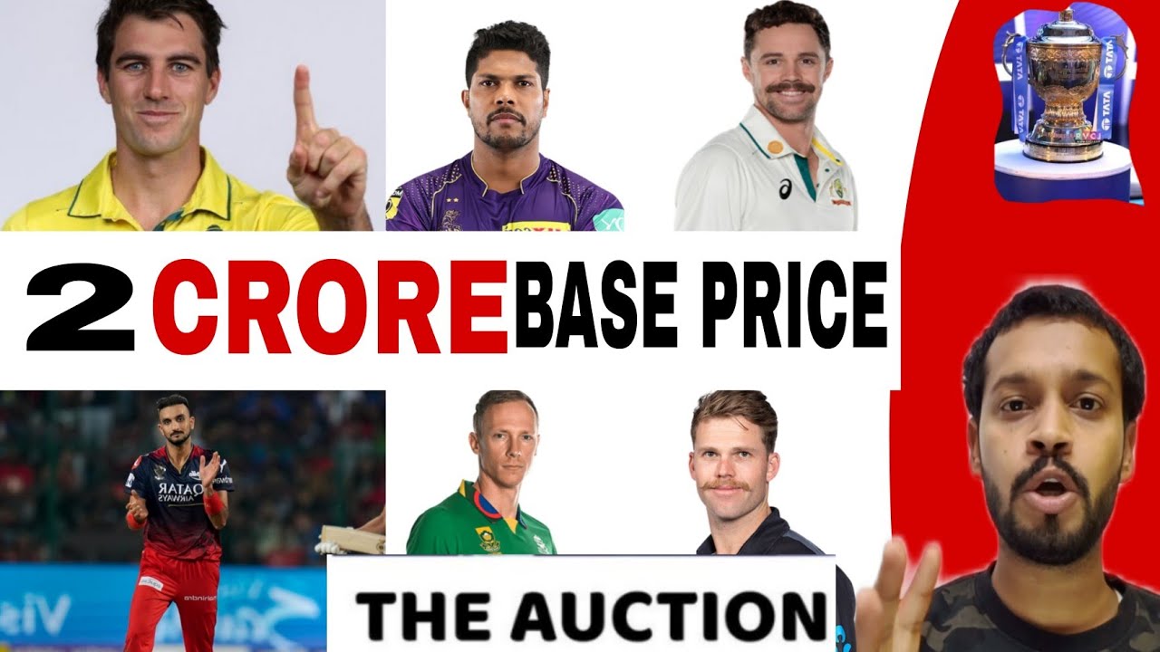 IPL News 2024: All Players With Base Price Of 2Crore | TATA IPL 2024 ...