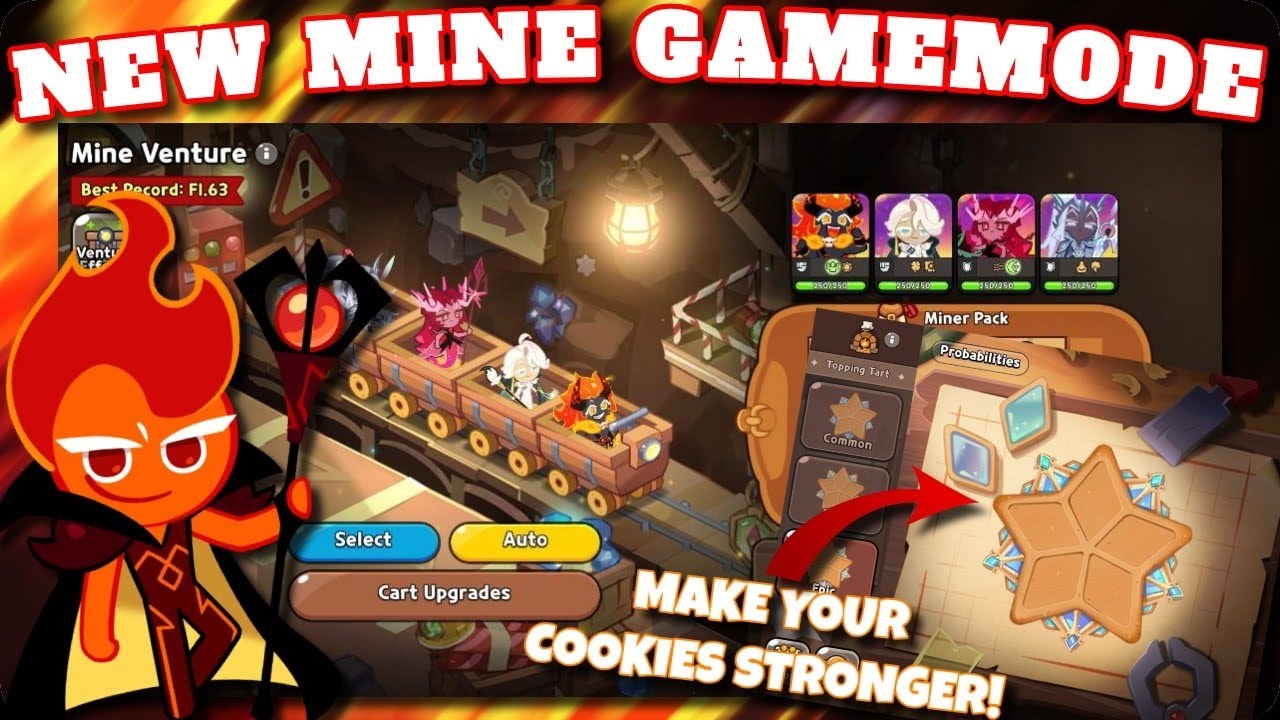 CRK MINE GAMEMODE GUIDE: TOPPING TARTS, Ore Vein, And More | Cookie Run ...