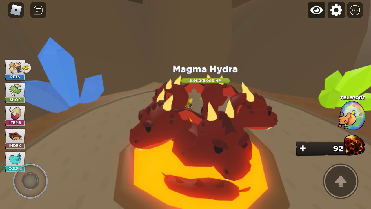 PET HEROES Roblox ( World 4 / Volcano Mines ) - YouTube