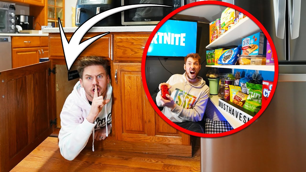 ULTIMATE HIDDEN SNACK PANTRY! *Secret Entrance* - YouTube