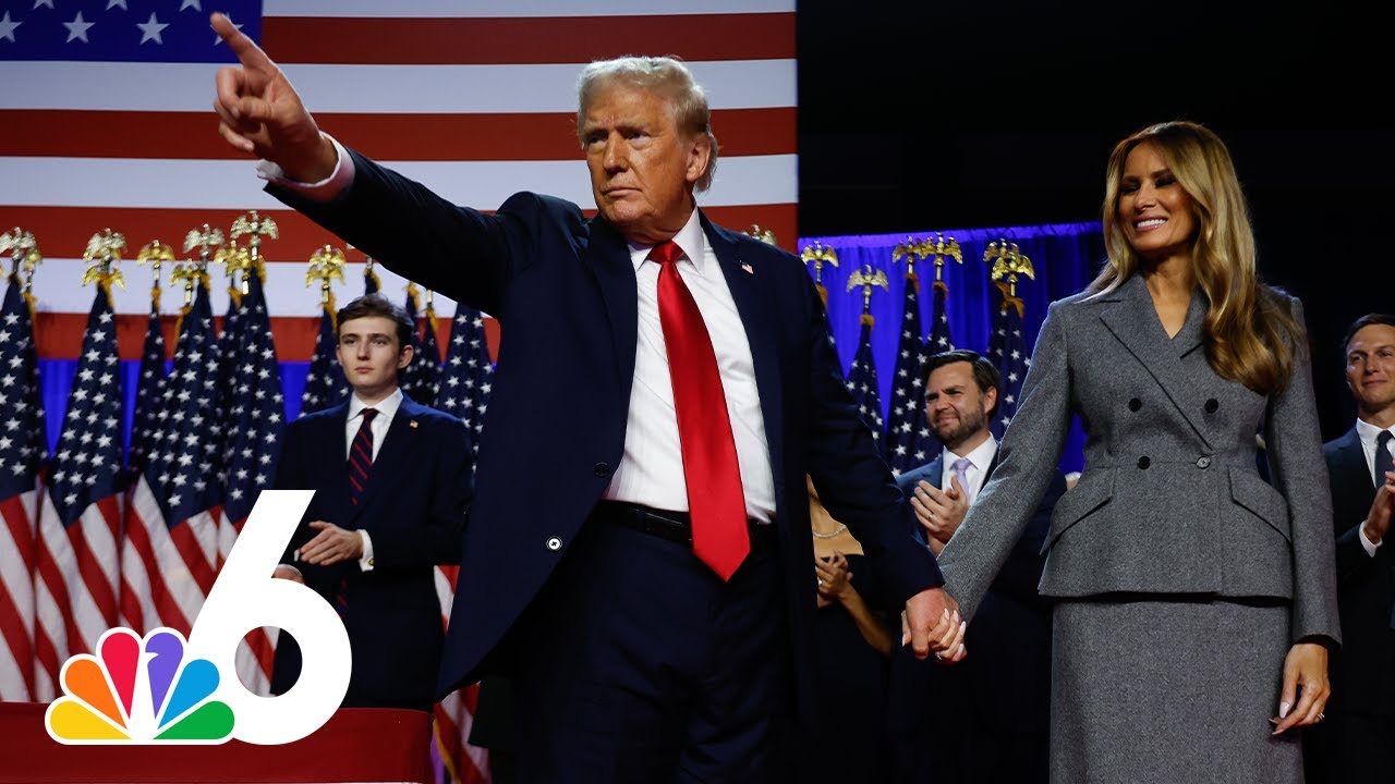 Trump delivers victory speech after winning critical swing states on ...
