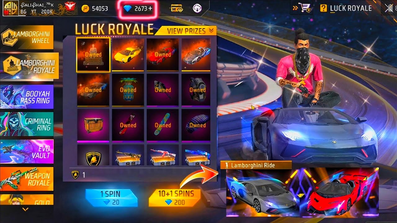 Buy New Lamborghini In Free Fire New Event Lamborghini In Free Fire 😍 ...