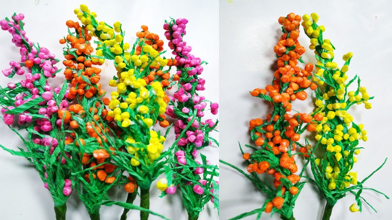 How To Make Mimosa \ Mimosa flowers making do it yourself \ best out of ...