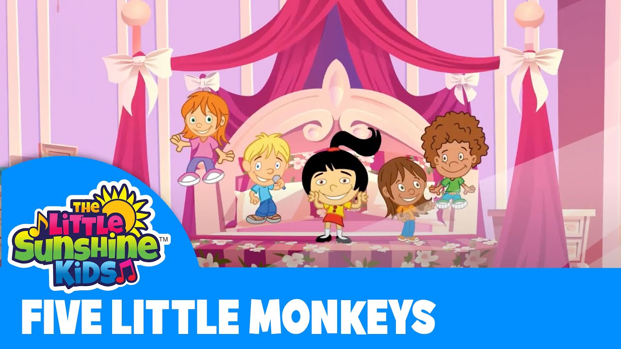 Five Little Monkeys Nursery Rhymes and Kids Songs by the Little ...
