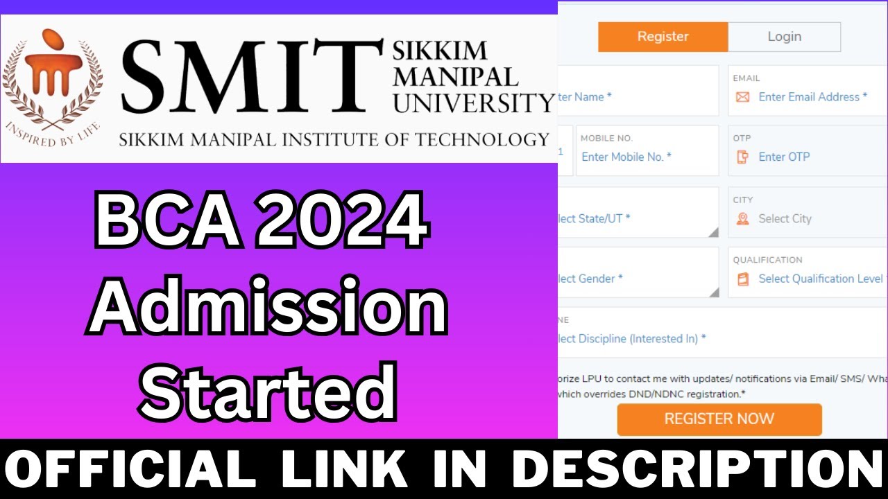 SMIT 2024 BCA Admission (Started)-SMIT BCA 2024 Course, Admission ...
