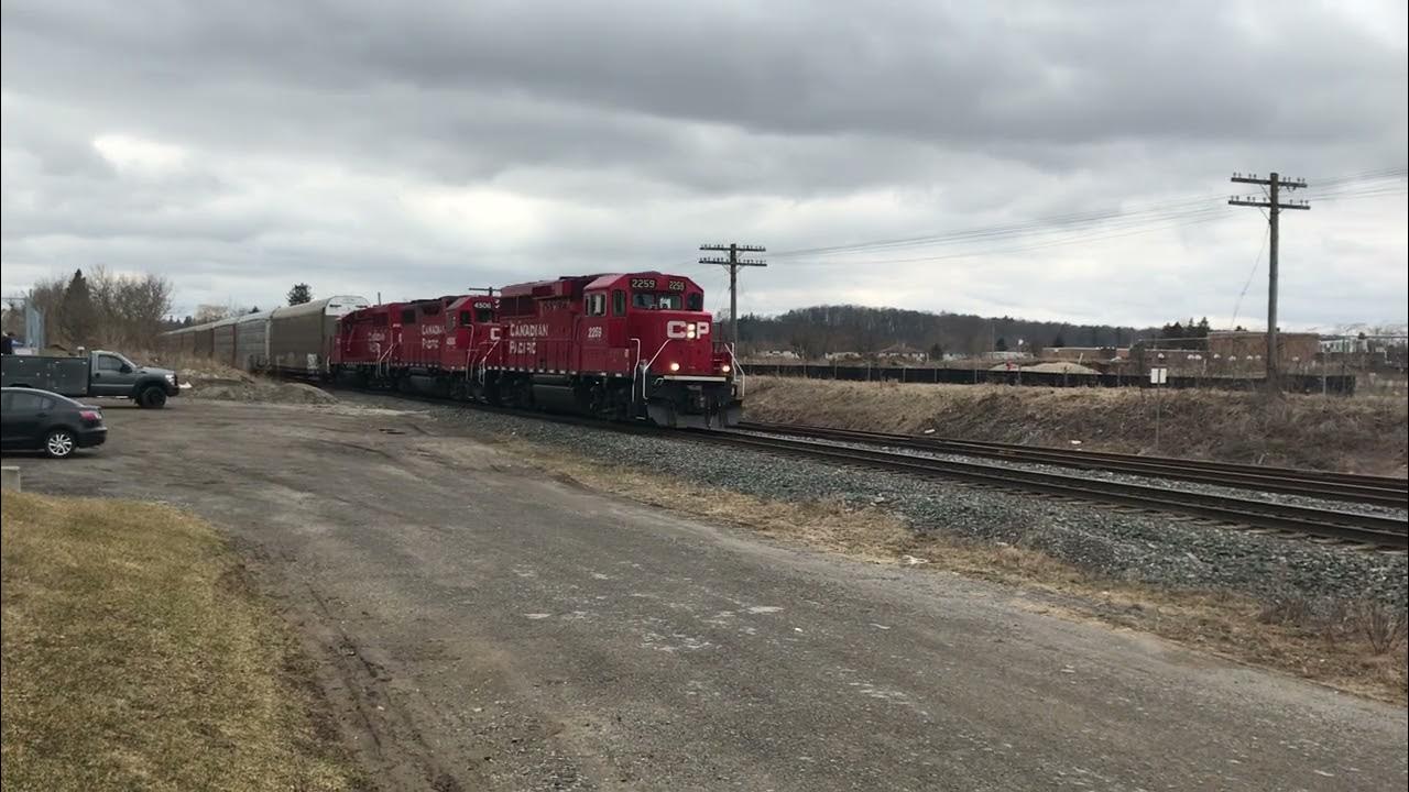 CP Local H72 Departs Wolverton Galt Subdivision 2259 4506 (Former Soo) 2231 Ayr Ontario To ...