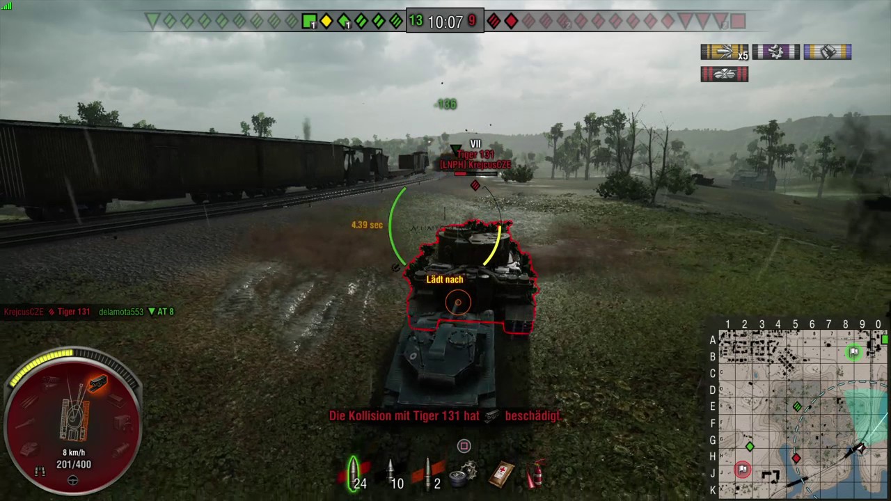 World of Tanks - AMX ELC vs Tiger 131 - YouTube