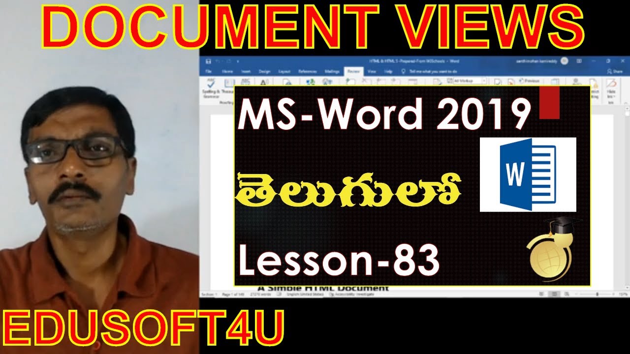 Different views to view MS word document-page layout-web layout-outline ...