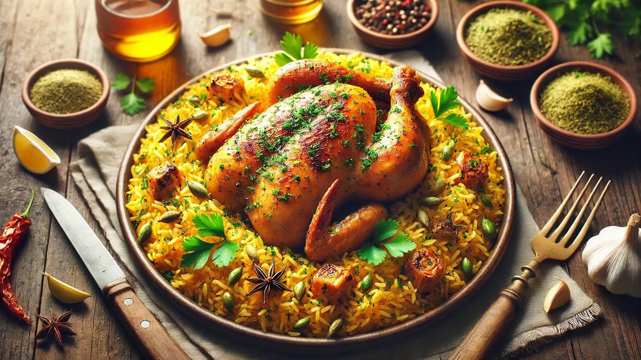 Delicious Chicken Mandi Recipe | Arabic Style | Mandi Rice & Sauce ...