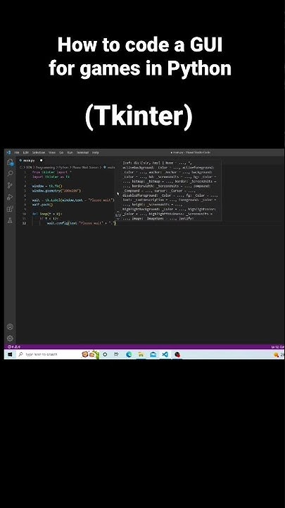How To Code A Gui For Games In Python Tkinter Python Coding Gamedev Youtube 8082