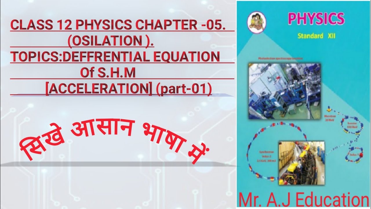 Differential equation of S.H.M/Simple harmonic motion/Angular S.H.M ...