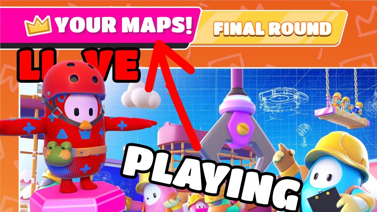 [LIVE] Playing YOUR Fall Guys Maps! - YouTube