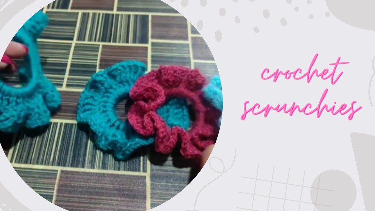 Crochet Scrunchie Flower Pattern🧶| Easy and Beautiful Scrunchies🌸 - YouTube