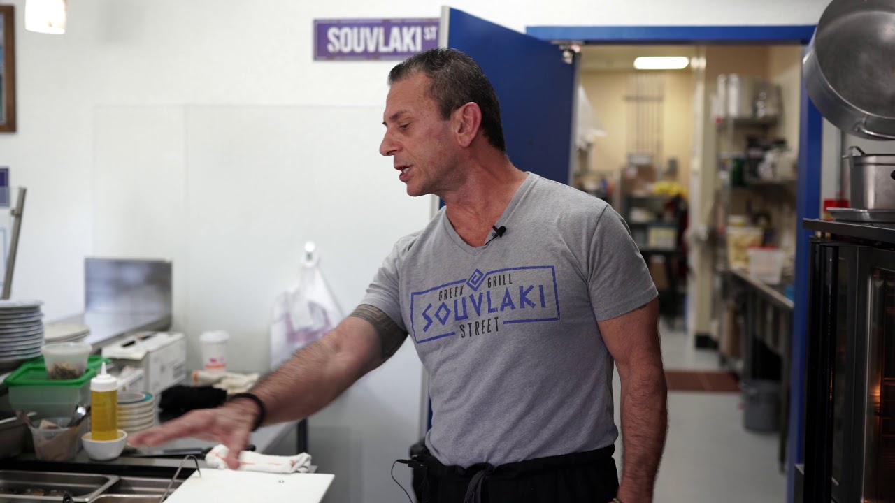 Souvlaki Street Chef Angelo Pyroulis - YouTube