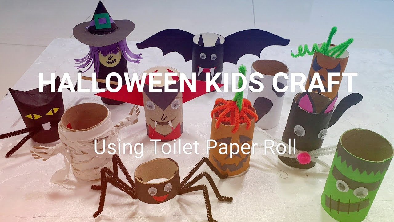 Halloween Kids Craft/ DIY Toilet paper roll Halloween craft - YouTube