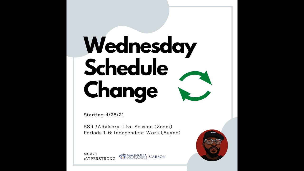 Wednesday Schedule Change YouTube wednesday-schedule-change-youtube