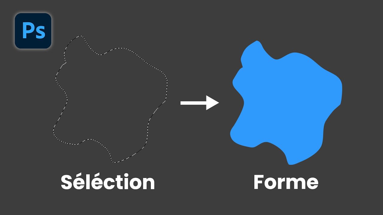 Comment transformer une sélection en forme sur Photoshop ! - YouTube