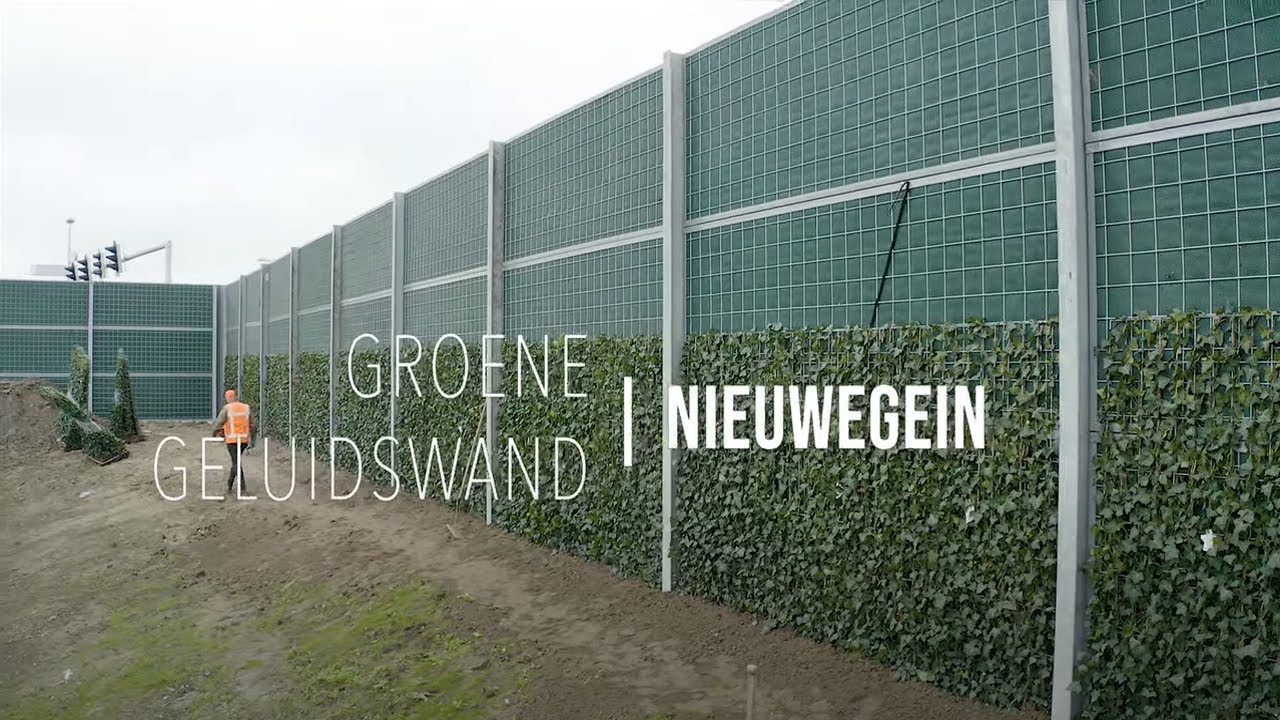 Een groene geluidswand over de A2 met Mobilane Kant & Klaar Hagen - YouTube