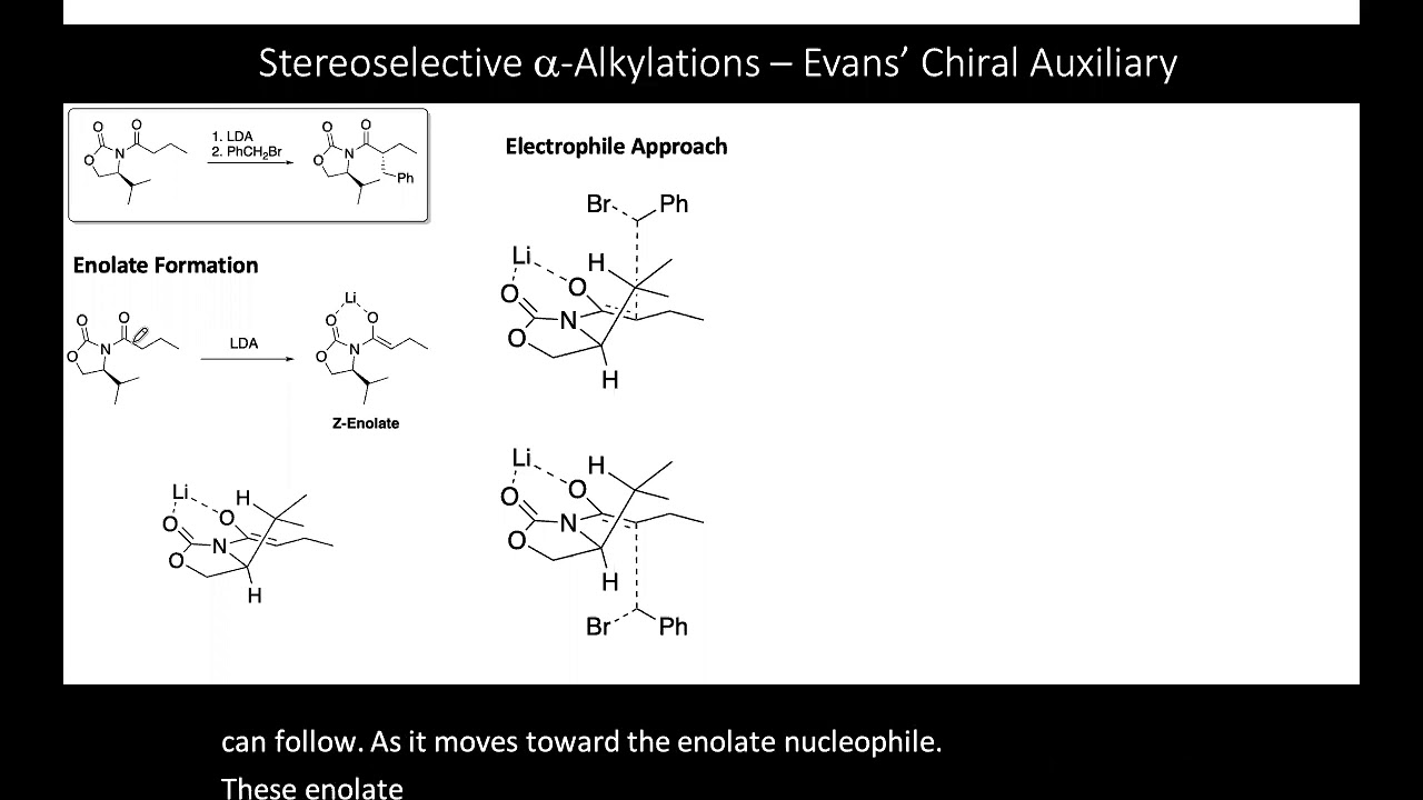 Stereocontrolled alpha Alkylation - YouTube