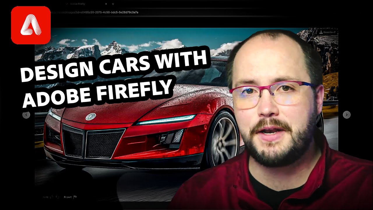 Turn car sketches into epic image with Adobe Firefly - YouTube