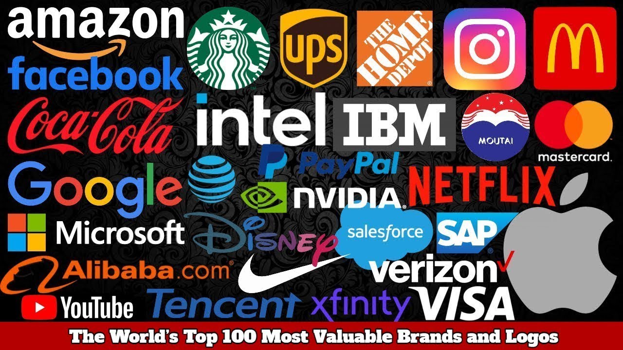 The World’s Top 100 Most Valuable Brands and Logos (2023) - YouTube