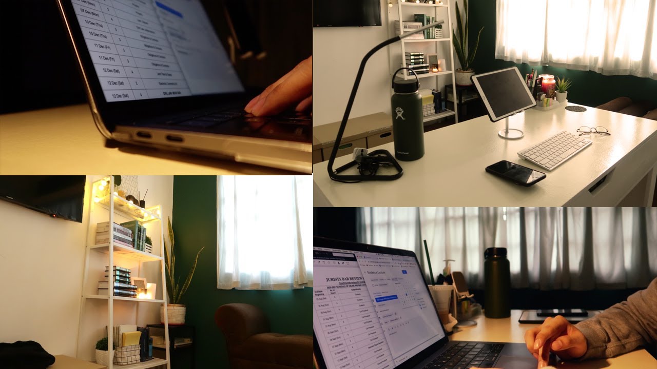 aesthetic study room tour (2020) + organization tips for online classes ...