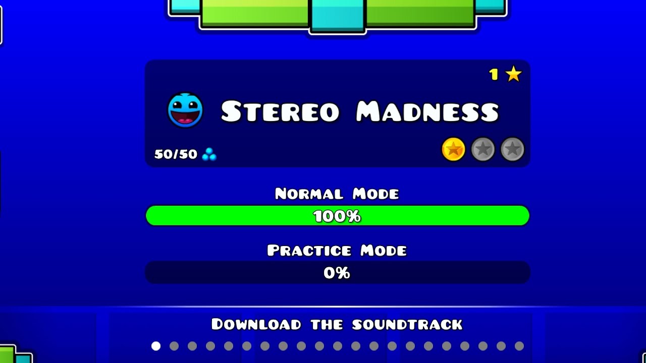 Stereo madness. Geometry dash full playthrough - YouTube