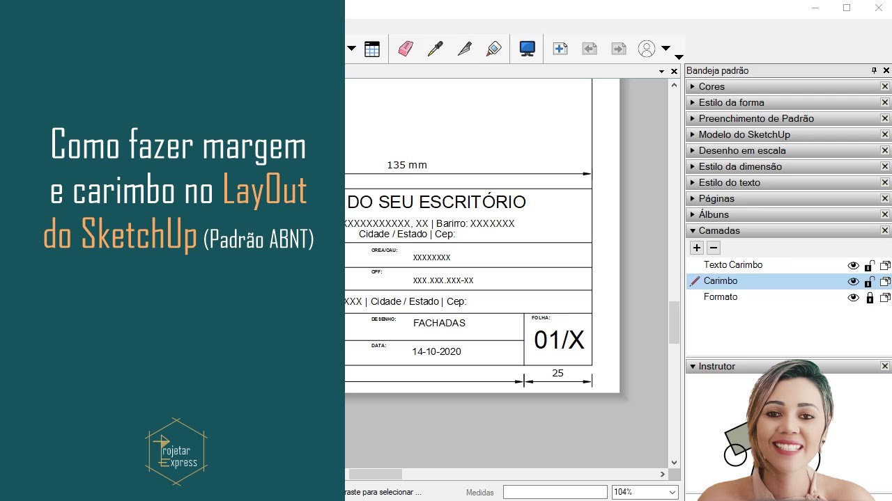 Como fazer margem e carimbo no Layout (Padrões ABNT) - YouTube